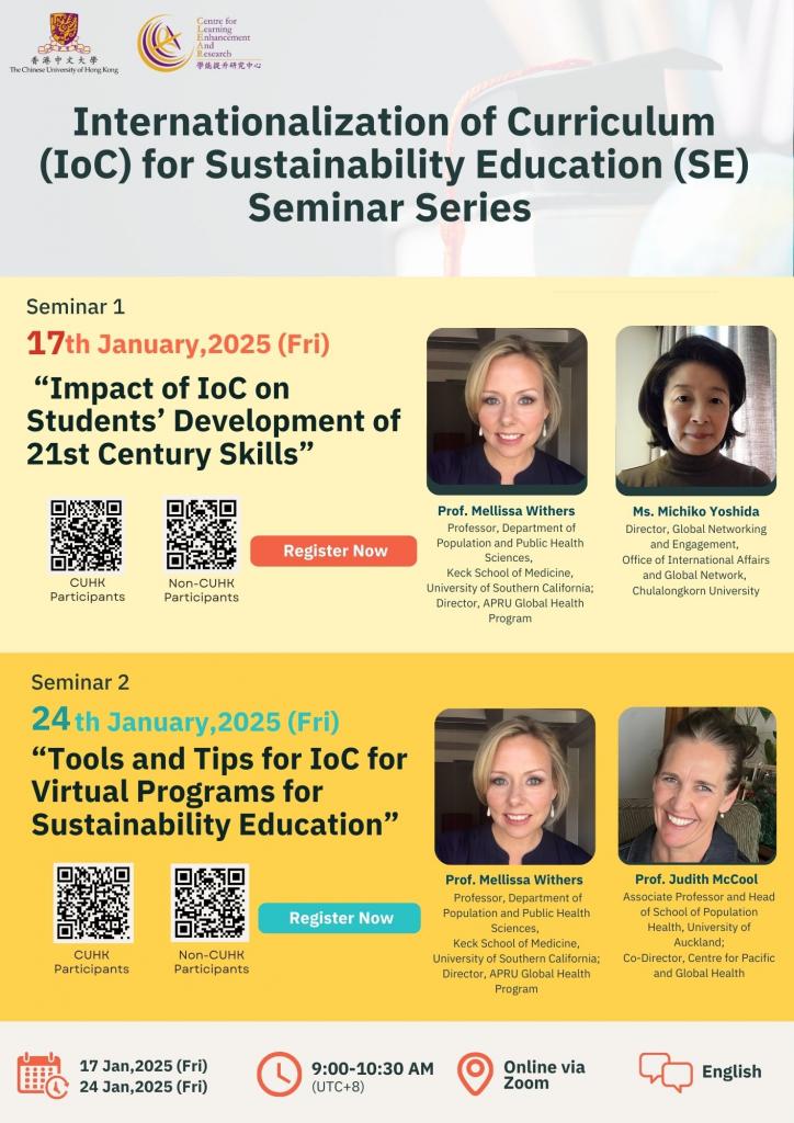 Internationalization of Curriculum (IoC) for Sustainability Education (SE) Seminar Series ...